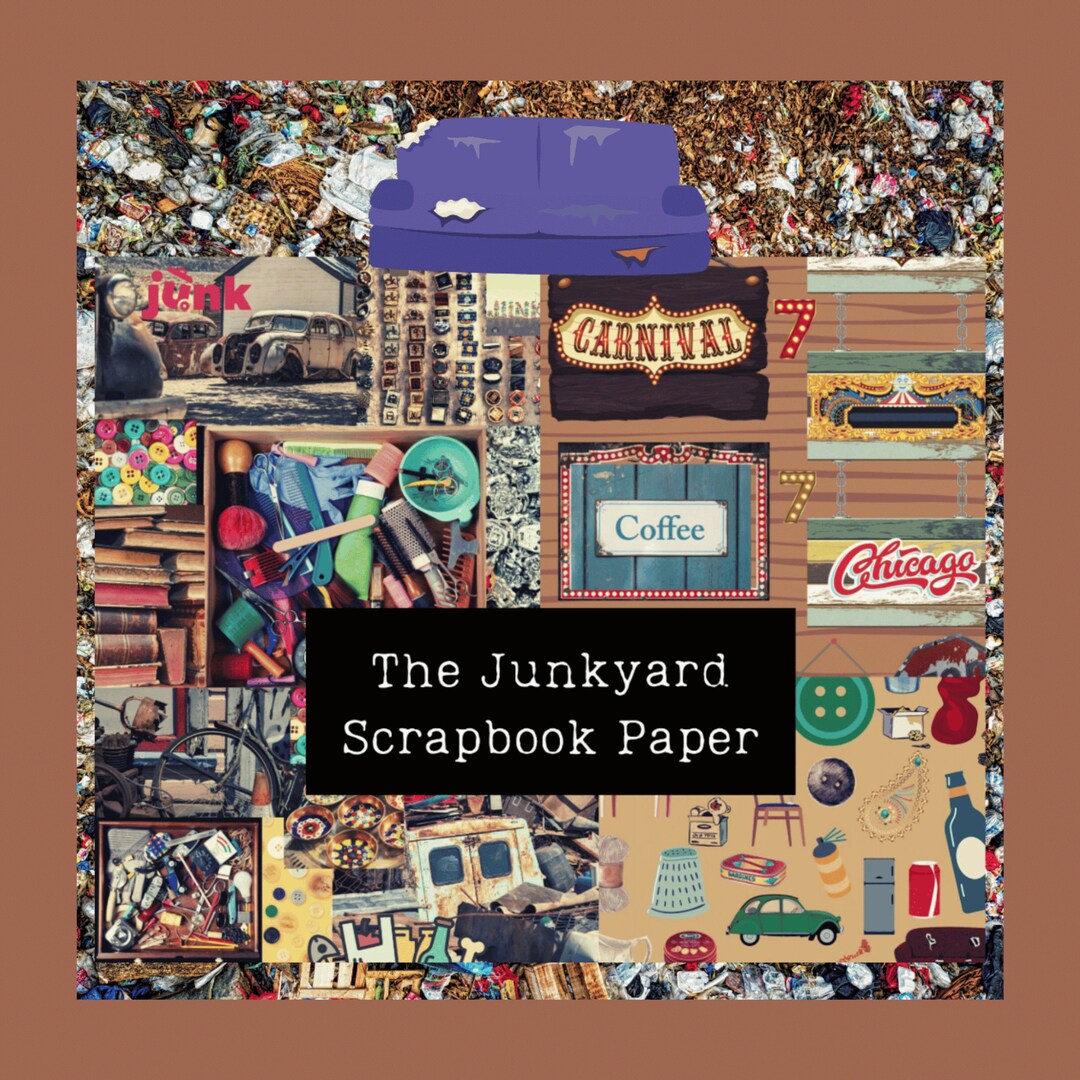 Junkyard Prints, Scrap Yard Paper, Digital Prints, Junk Journal - Etsy