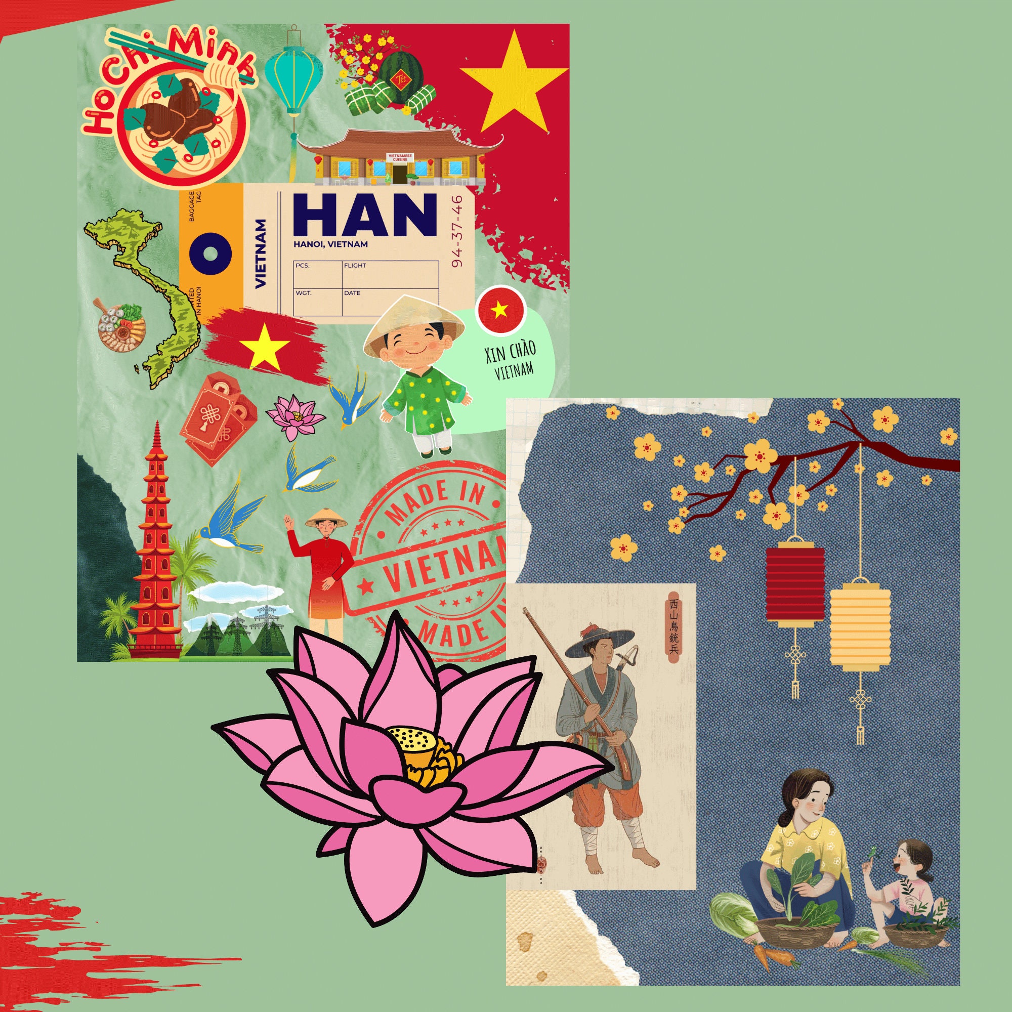 Printable Vietnam Journal Papers, Digital Download, Travel ...