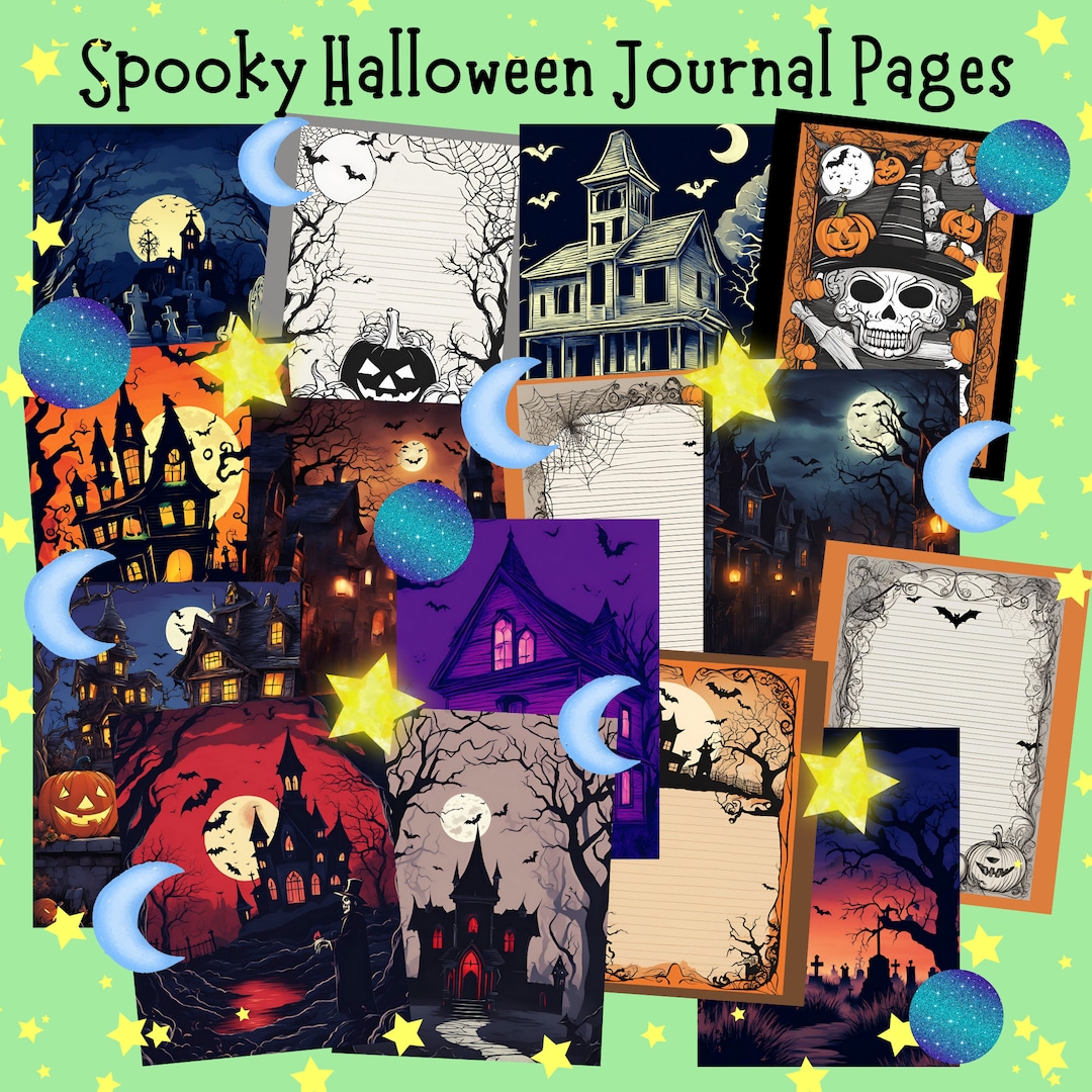 Spooky Halloween Journal Pages - Etsy