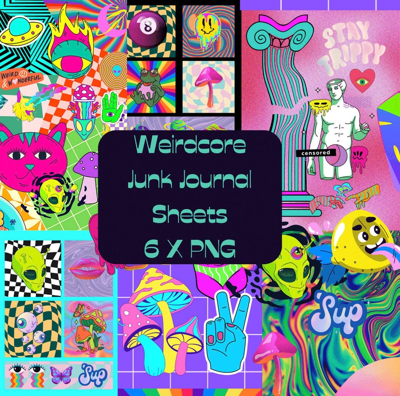 Weirdcore Backgrounds, Digital Prints Surrealist, Psychedelic ...