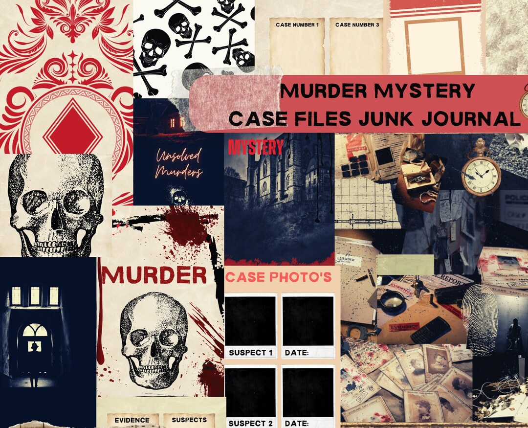 Printable Crime Sheets, Murder Files, DIY True Crime Scrapbooking, Junk ...