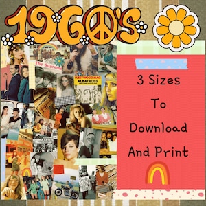 1960s Collage Sheet, 60s Digital Print, DIY Craft - Etsy
