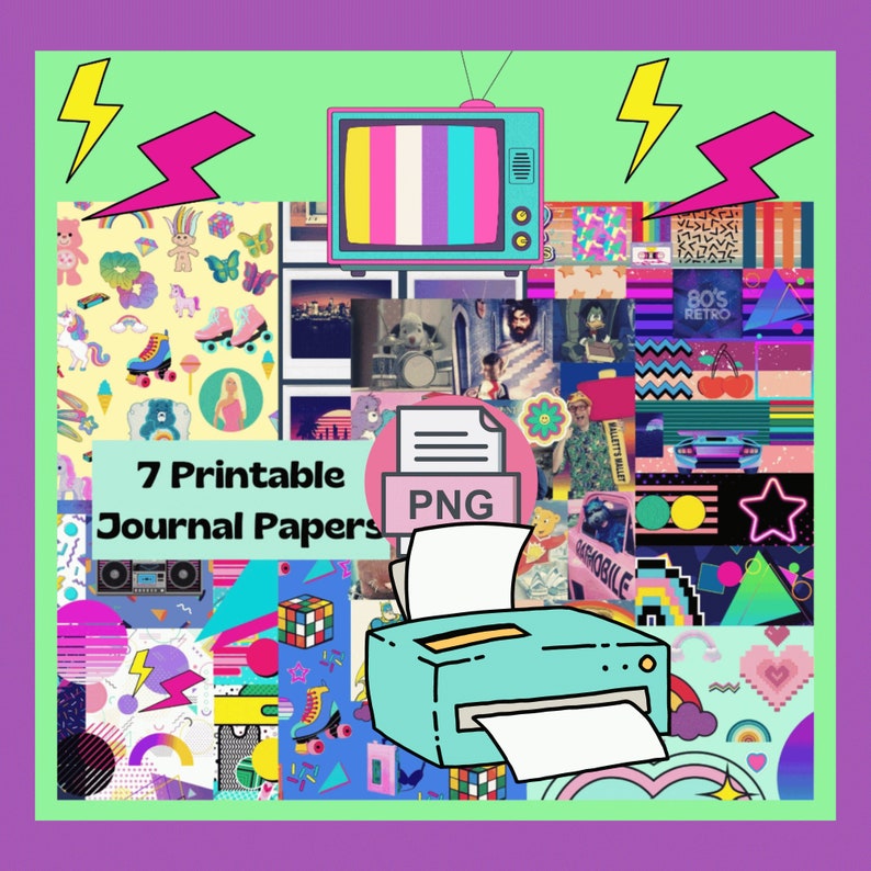 Back to the 80s Junk Journal, Digital Prints, Retro Nostalgia ...
