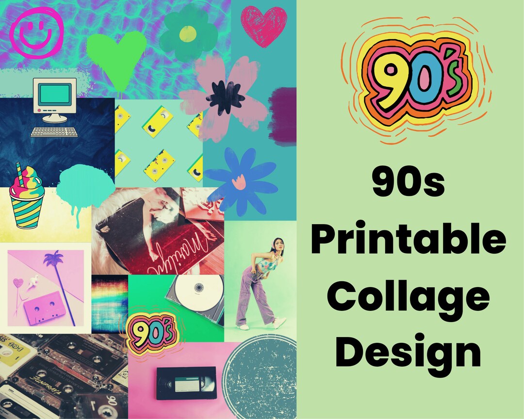 90s Collage Printable 1990s Collage Sheet 90s Ephemera - Etsy UK