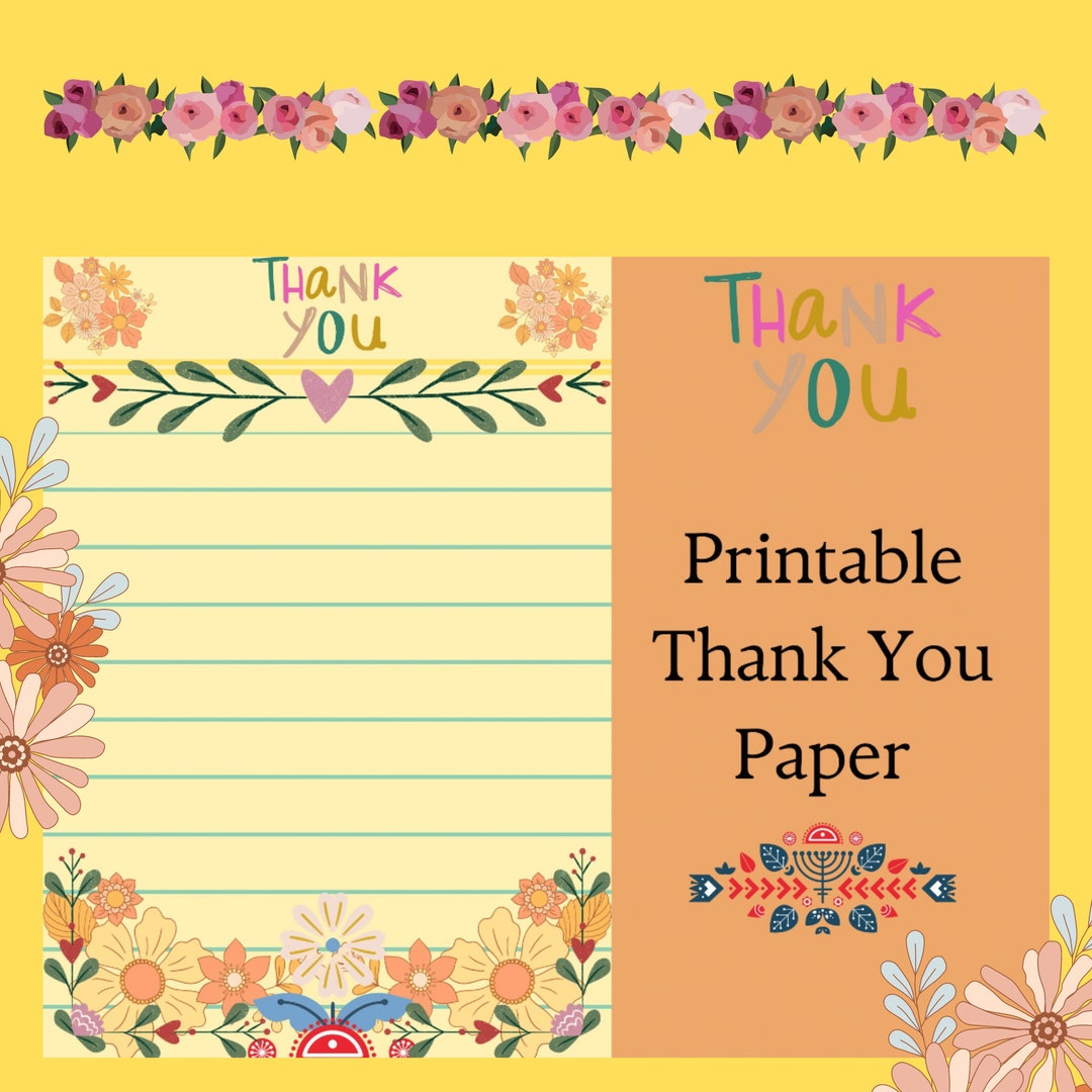 Printable Thank You Letter, PNG Print, Digital Paper - Etsy