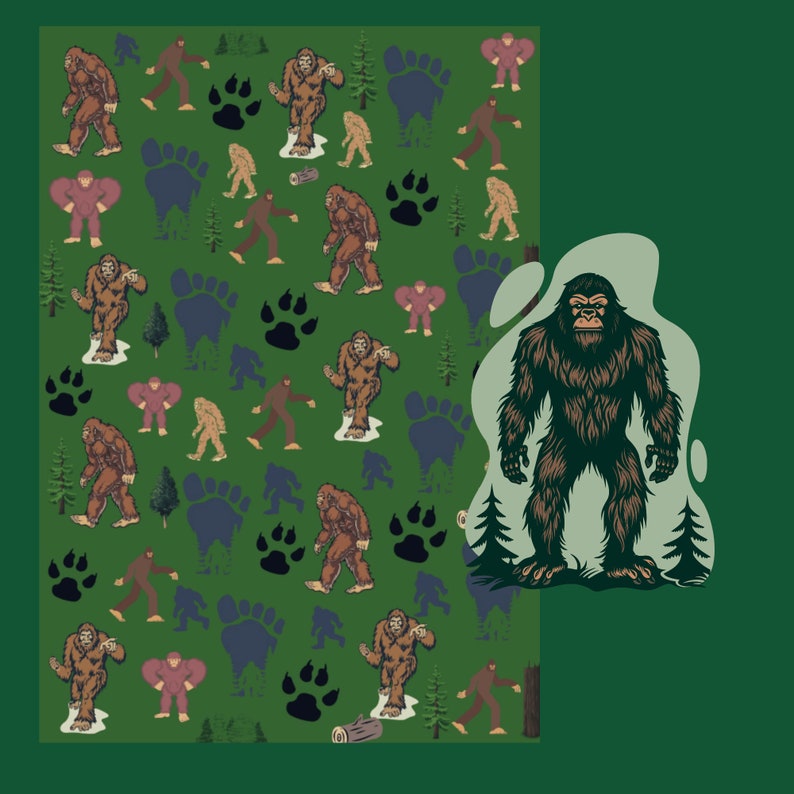 Bigfoot Paper, Digital Prints, Patterns, Backgrounds - Etsy
