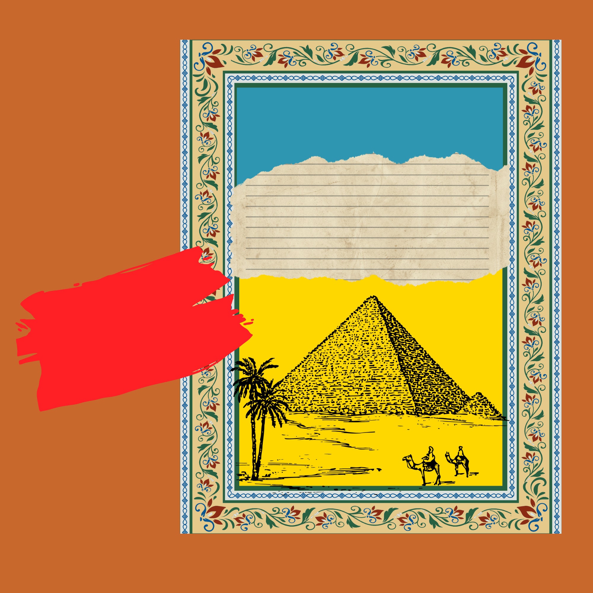 Printable Egypt Journal Papers, Digital Download, Collage Sheets ...