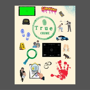 Digital Crime Paper, True Crime Decorative Paper Sheets, Scrapbook ...