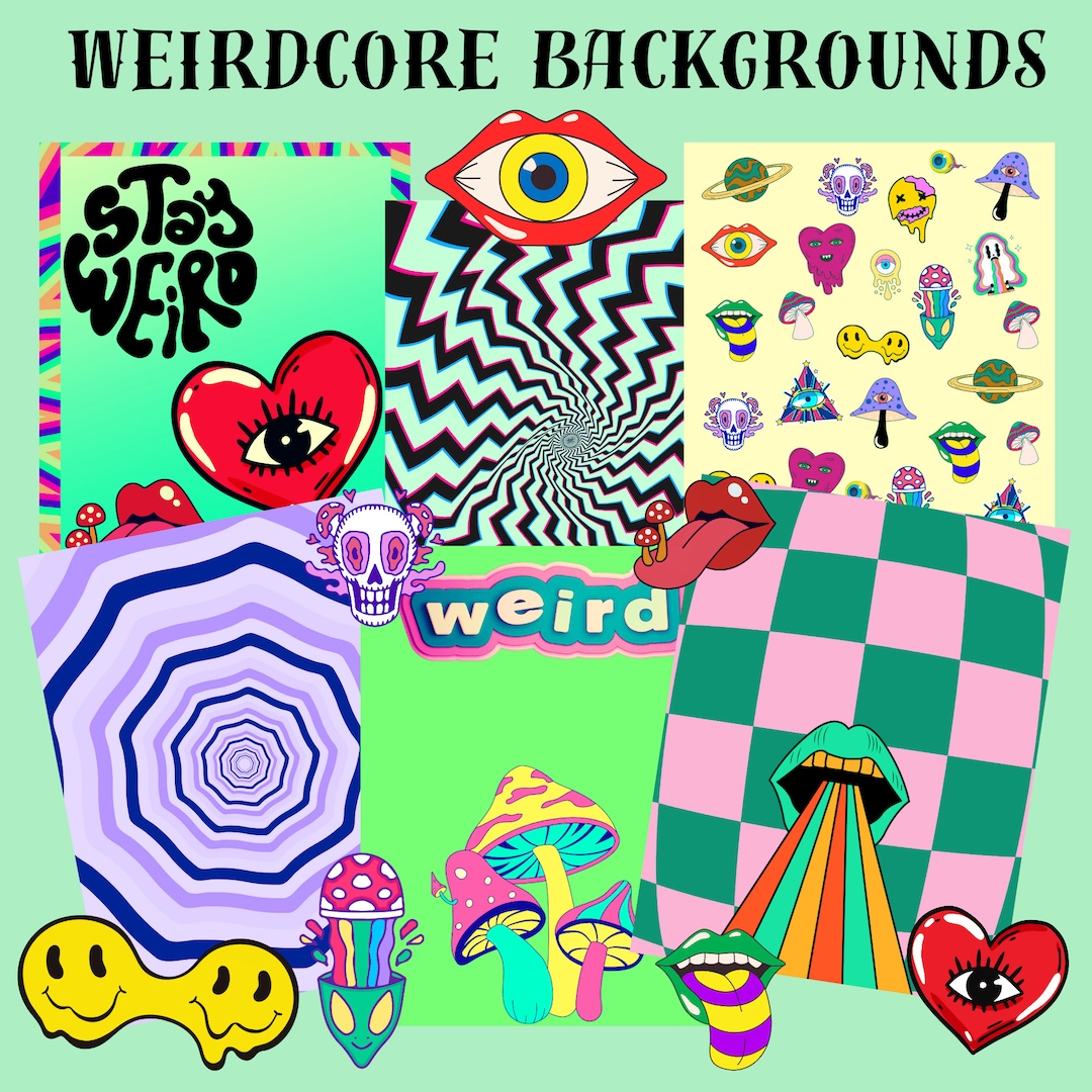 Weirdcore Backgrounds Prints, Digital Paper, Journal Sheets, DIY Craft ...