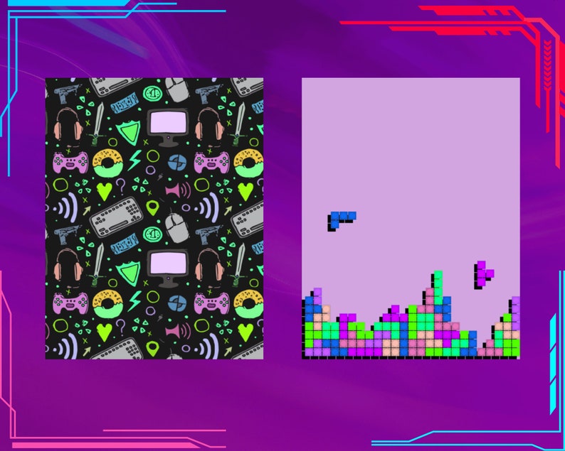 Gaming Backgrounds, Digital Paper, Retro Prints, 80s - Etsy