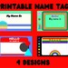 Name Tag Prints Digital Labels Badge Inserts PNG - Etsy