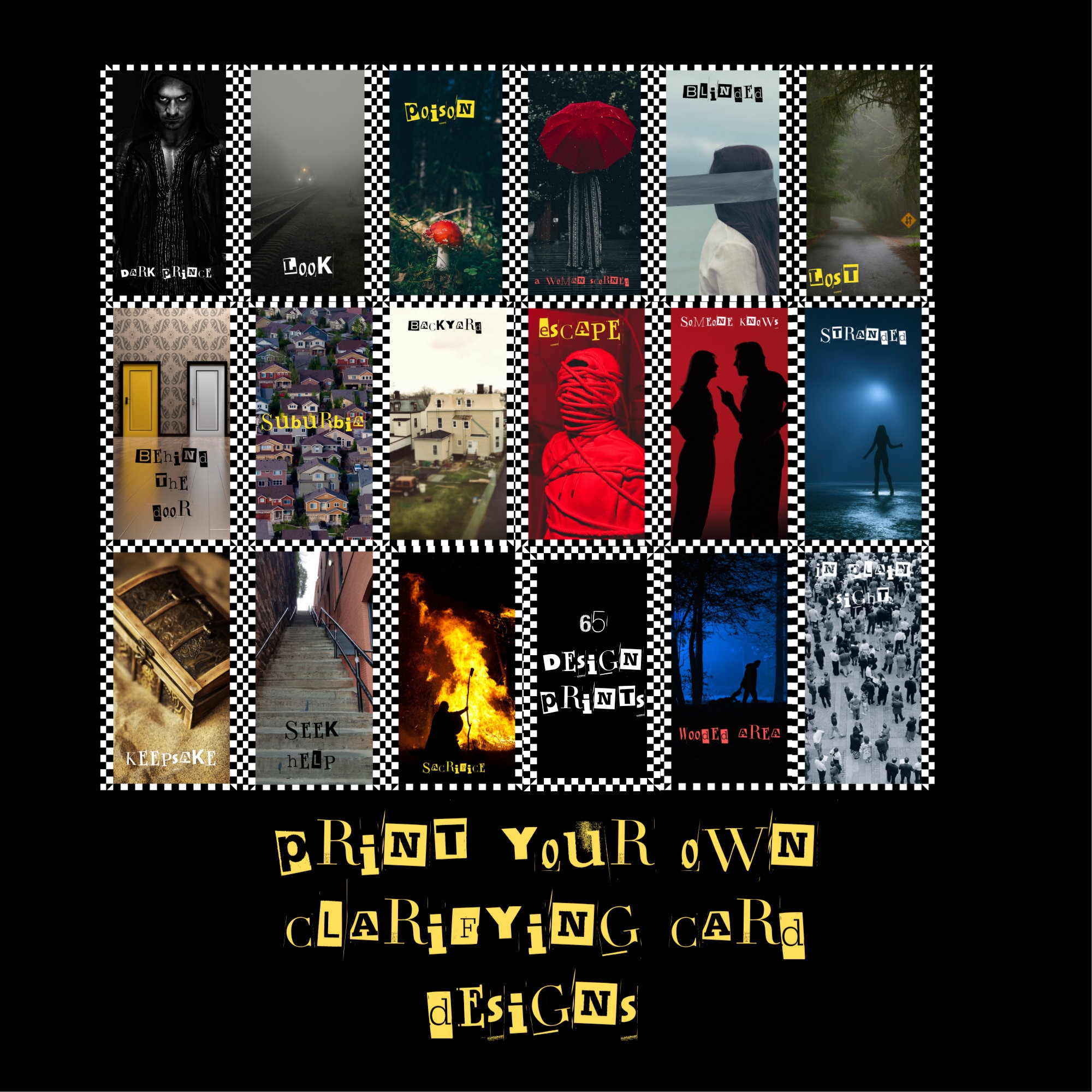 Murder Mystery Oracle Deck Prints, Clarifying Cards, Tarot Deck, Crime ...