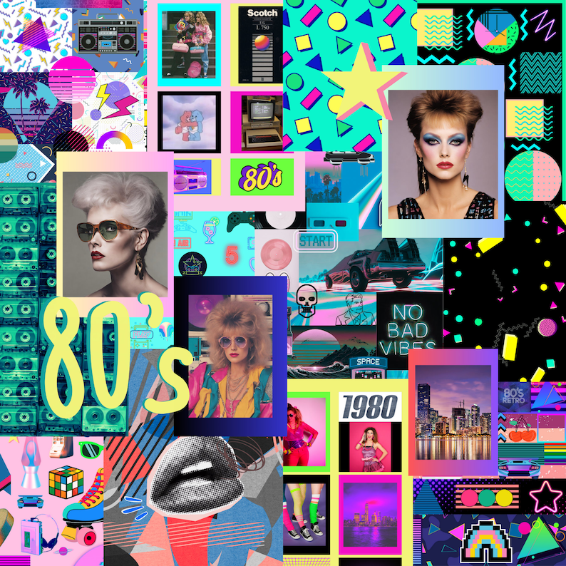 1980s Junk Journal Kit: Retro Digital Collage Sheets (digital Download ...