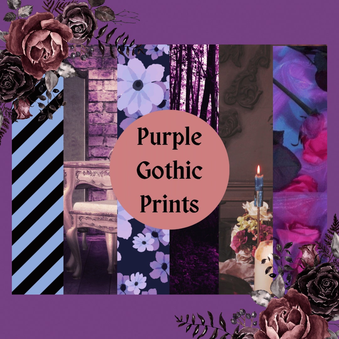 Purple Gothic Backgrounds, Digital Paper, DIY Craft - Etsy