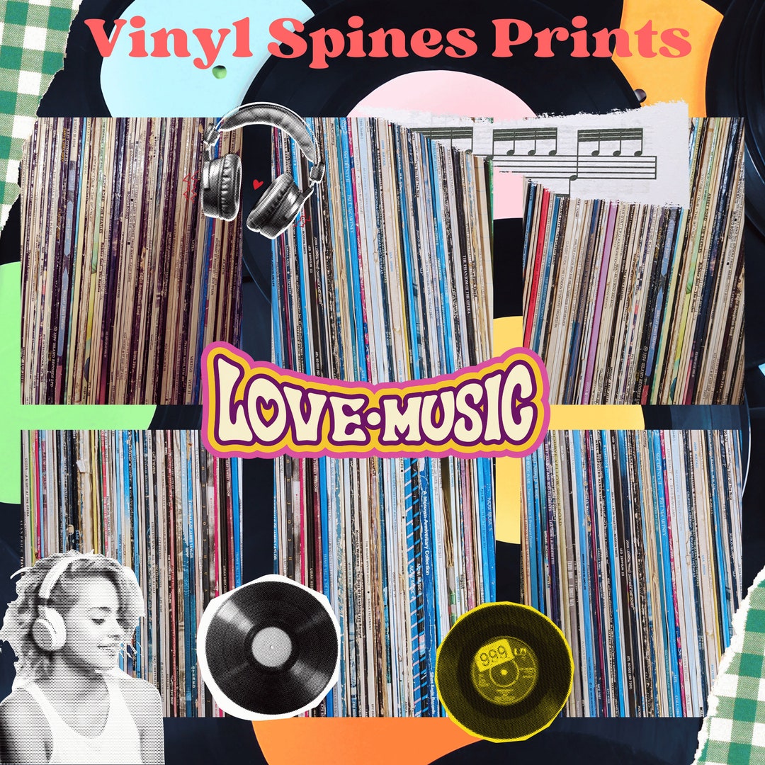 Vinyl Spine on Prints, Digital Paper, Vinyl Backgrounds, DIY Craft ...