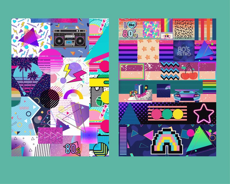 Back to the 80s Prints, 80s Kids TV, 80s Toys, Patterns, Scrapbooking ...