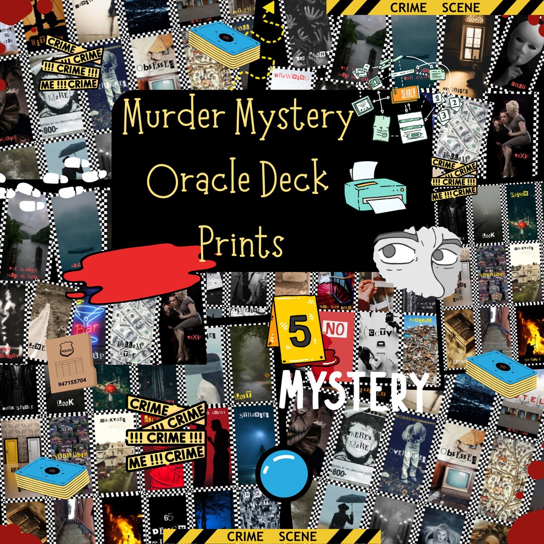 Murder Mystery Oracle Deck Prints, Clarifying Cards, Tarot Deck, Crime ...