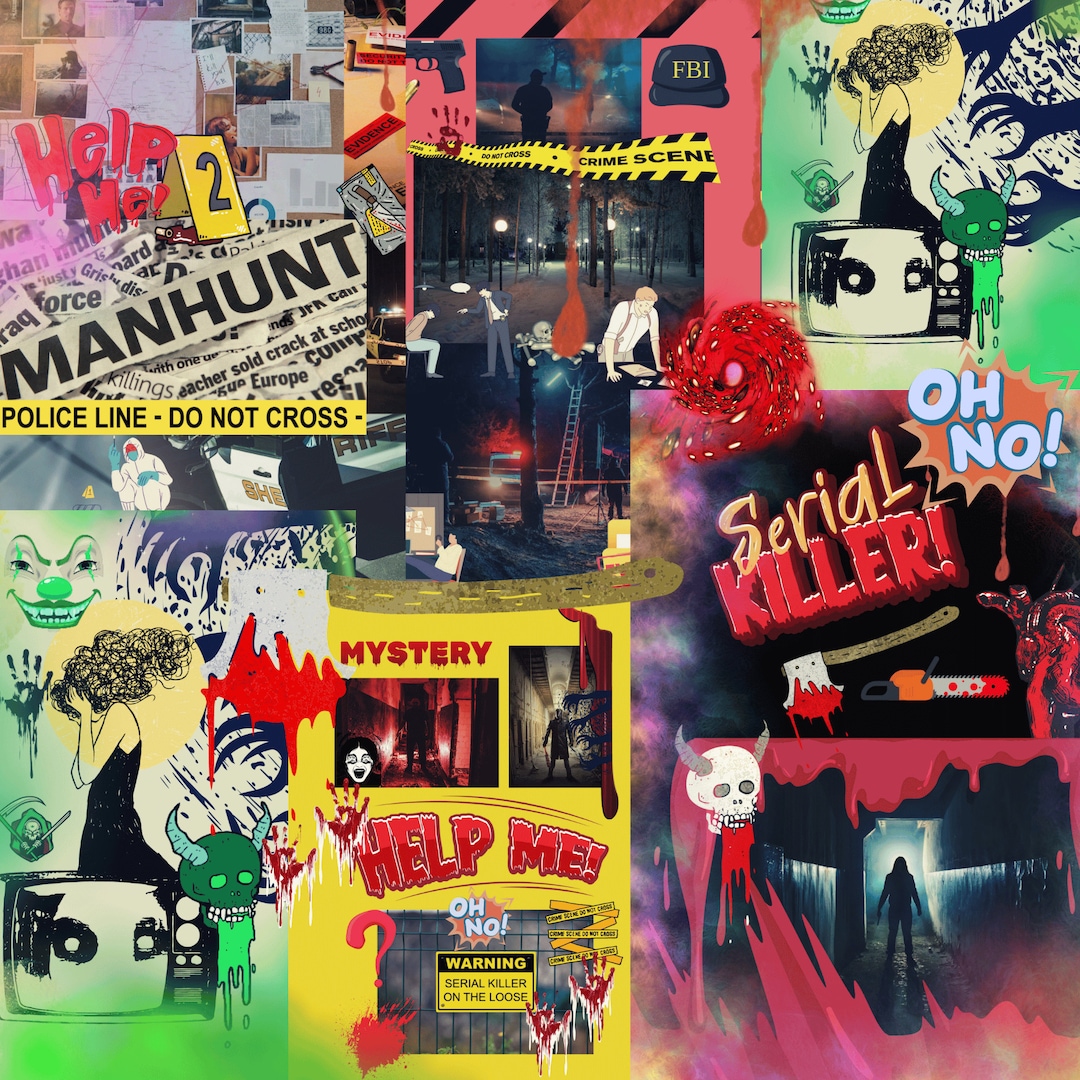 True Crime Digital Prints, Serial Killer Junk Journal, Journal Pages ...