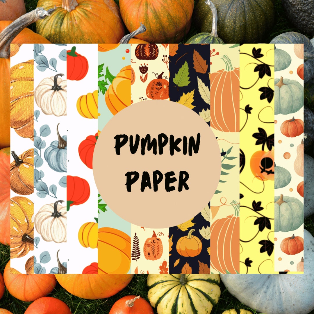 Digital Pumpkin Backgrounds, Printable Autumn Paper, Halloween - Etsy