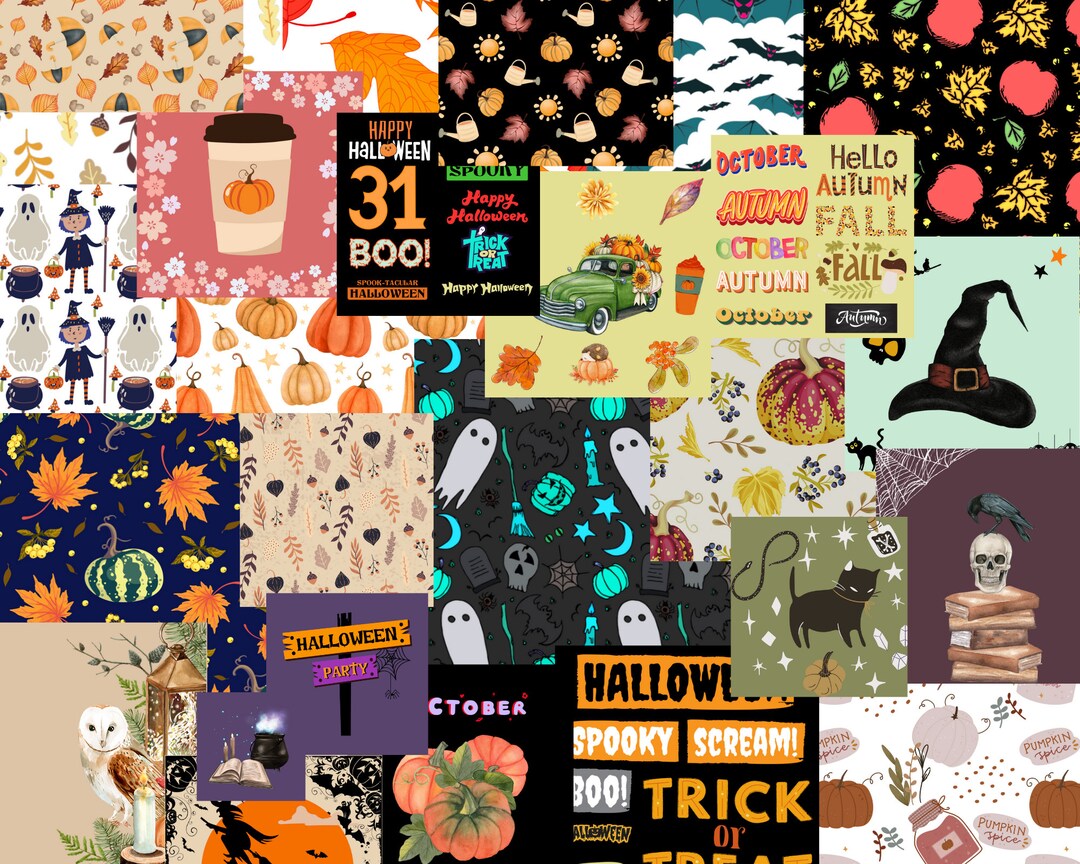 October, Autumn and Halloween DIY Craft Bundle, Scrapbook Supplies ...