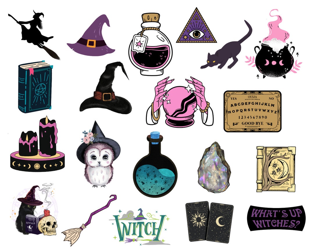 Witch Clip Art Set, Spooky, DIY Craft - Etsy