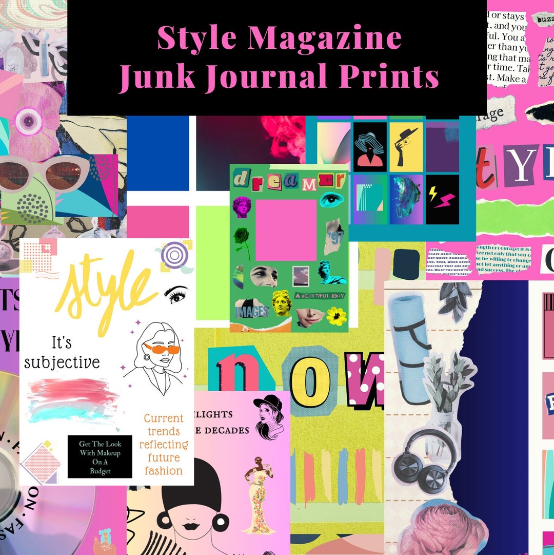 Style Magazine Prints, Collage Sheets, Journaling, DIY Craft, Digital ...