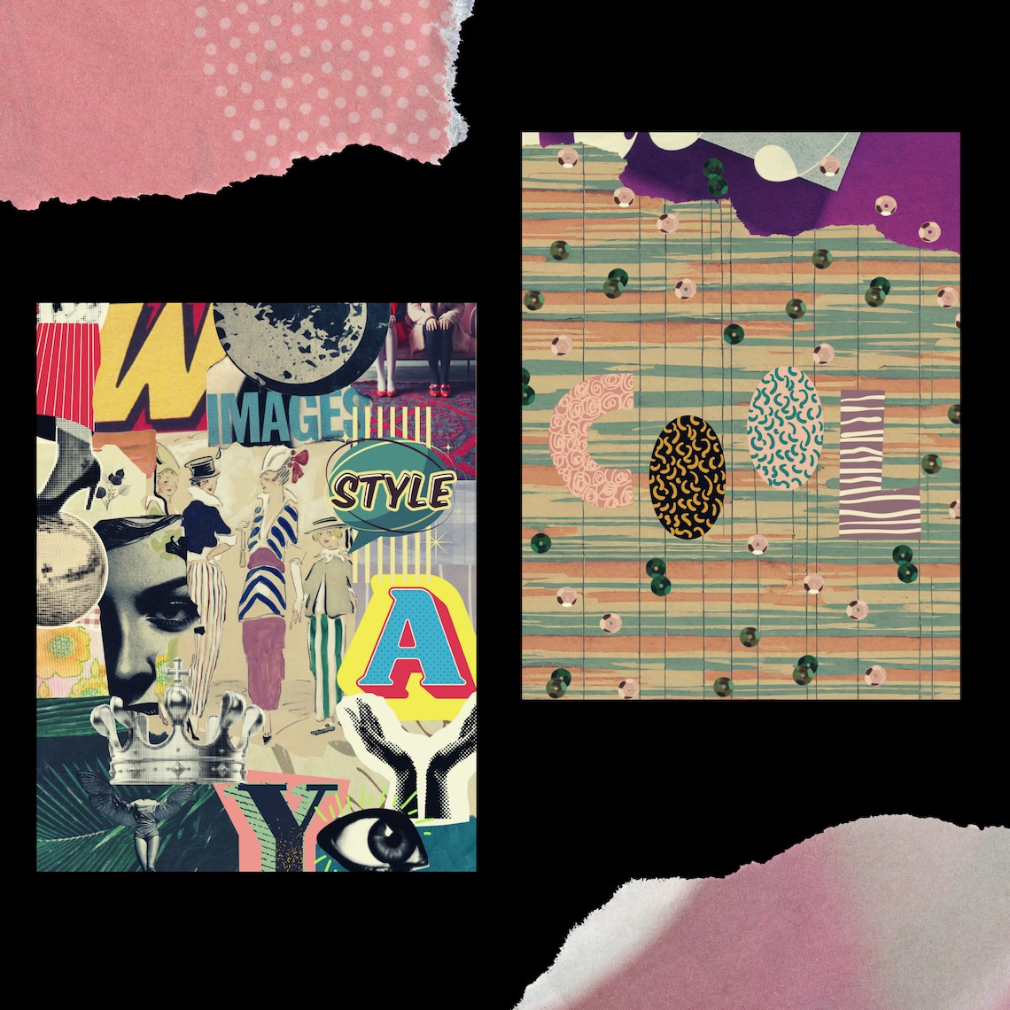 Retro Magazine Collage Paper, Digital Prints, Journaling - Etsy