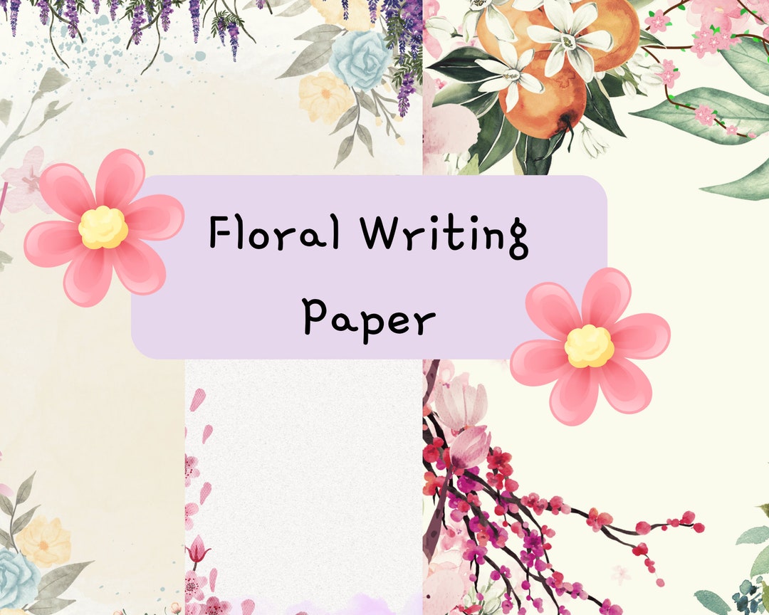 Floral Prints, Blossom, Digital Paper, Stationery, DIY Craft, PNG - Etsy