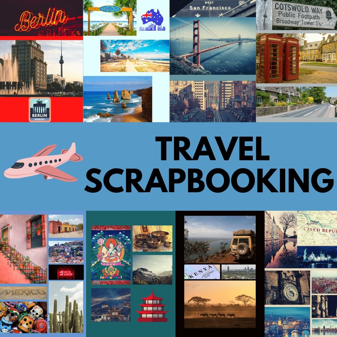 Travel Journal Prints, Digital Paper, Travel Pictures, DIY Journal, DIY ...
