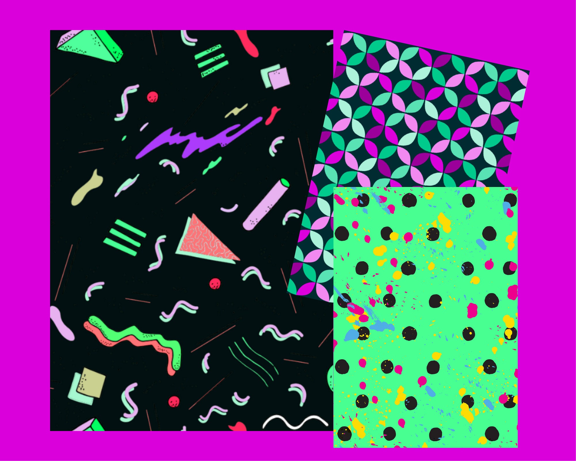 80s Pop Themed Printable Sheets, Backgrounds, 80s Patterns ...