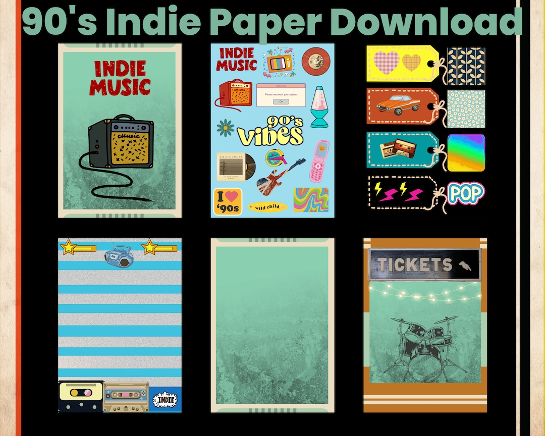 90s Prints 90s Junk Journal Printable Grunge Paper Journal - Etsy