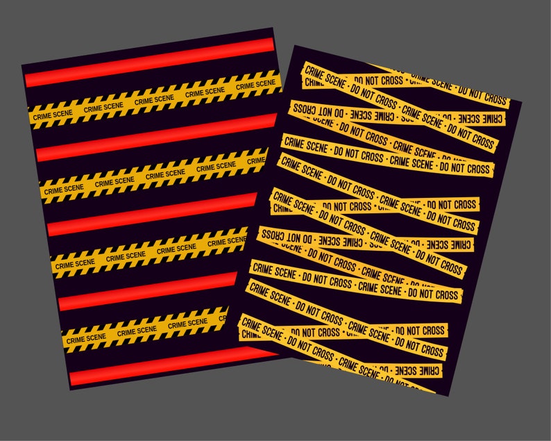 Digital Crime Paper, True Crime Decorative Paper Sheets, Scrapbook ...