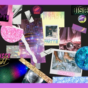 Disco Prints, Digital Paper, Disco Balls, Party, Scrapbooking, Junk ...