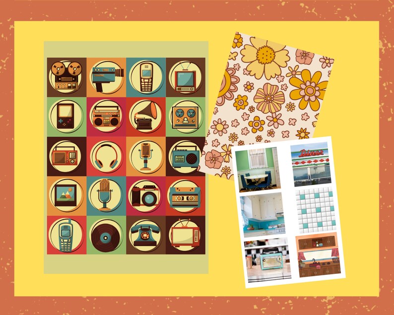 Digital Vintage Retro Junk Journal Kit, Scrapbooking, DIY Craft, Cut ...