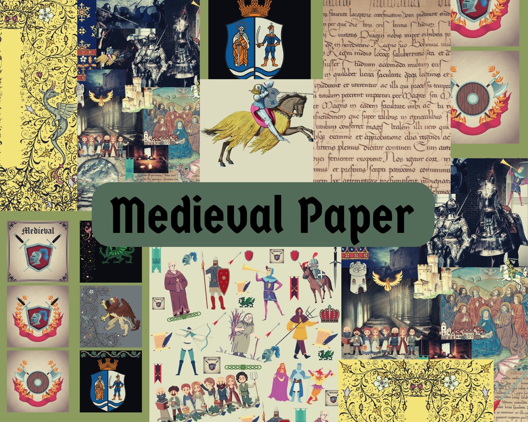 Medieval Digital Paper, Dark Ages, Knights, Scrapbooking - Etsy