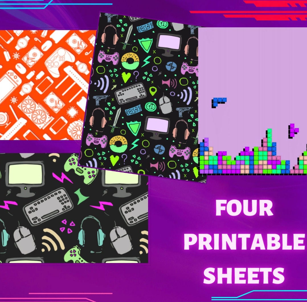 Gaming Backgrounds, Digital Paper, Retro Prints, 80s - Etsy