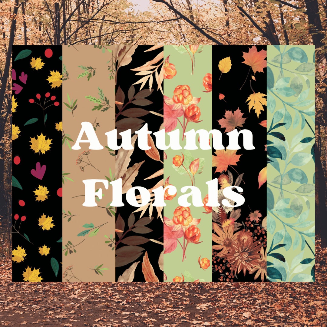 Printable Autumn Backgrounds, Leaves, October, Foliage, Digital Paper ...