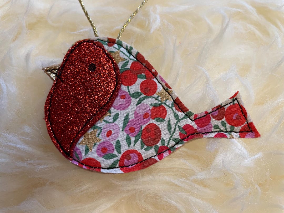 Liberty Robin Hanging Christmas Decorations - Etsy UK