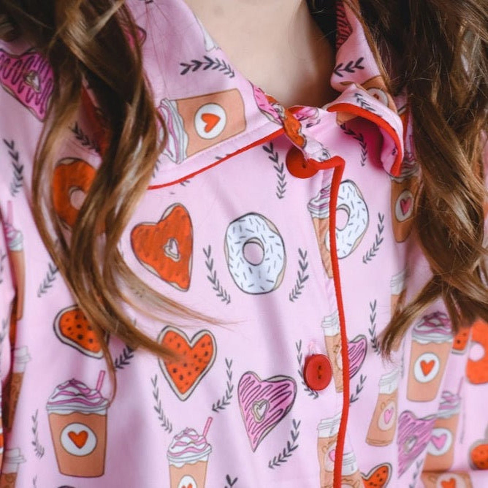 Coffee & Donuts 2 Pc PJ Set - Etsy