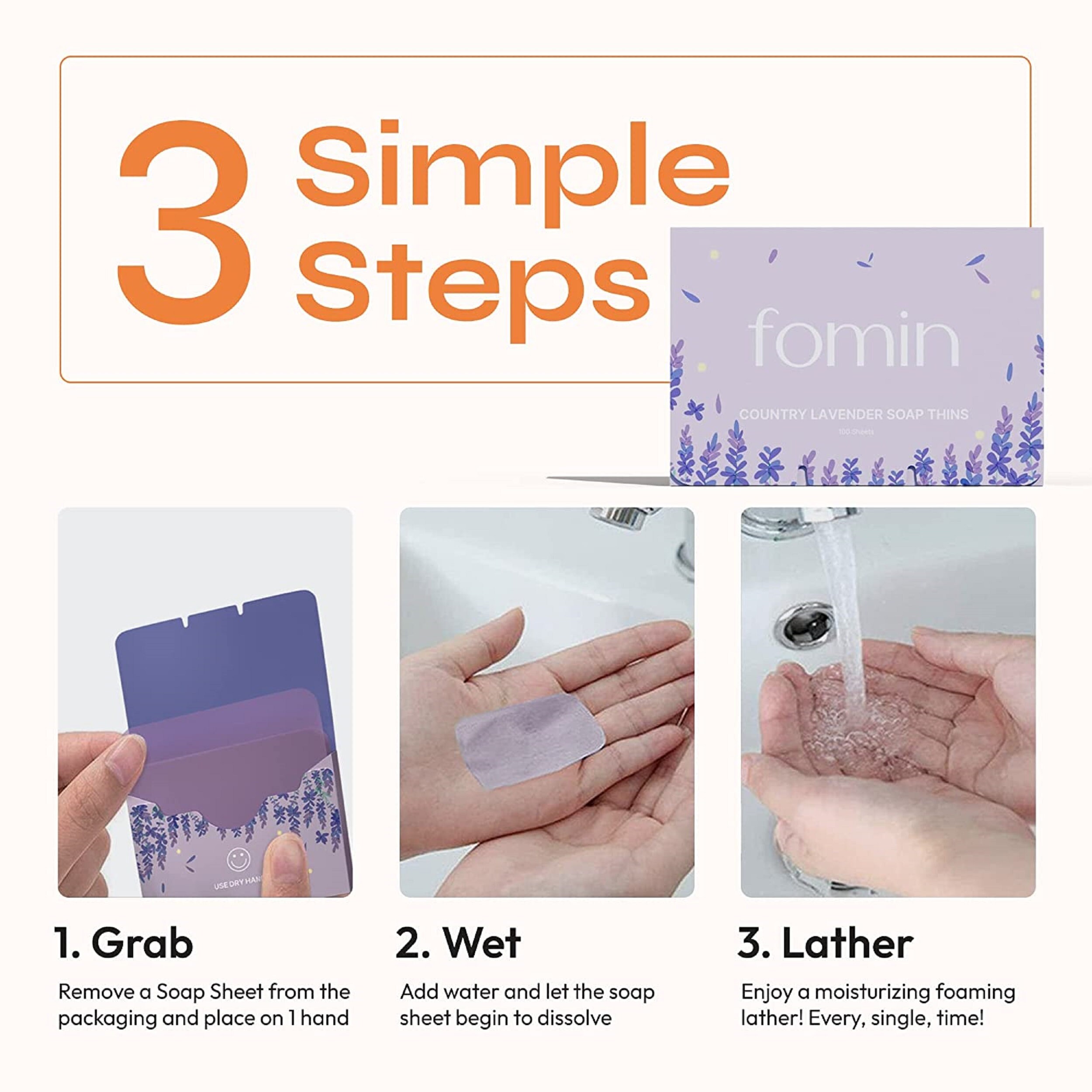 Portable Antibacterial Paper Soap Sheets for Hand Washing - Single Use ...