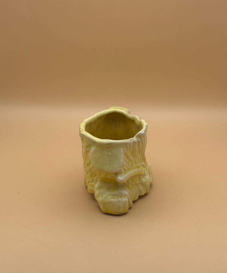 1940s Mccoy Pottery VINTAGE Yellow Tree Stump Ceramic Planter | Pot - Etsy