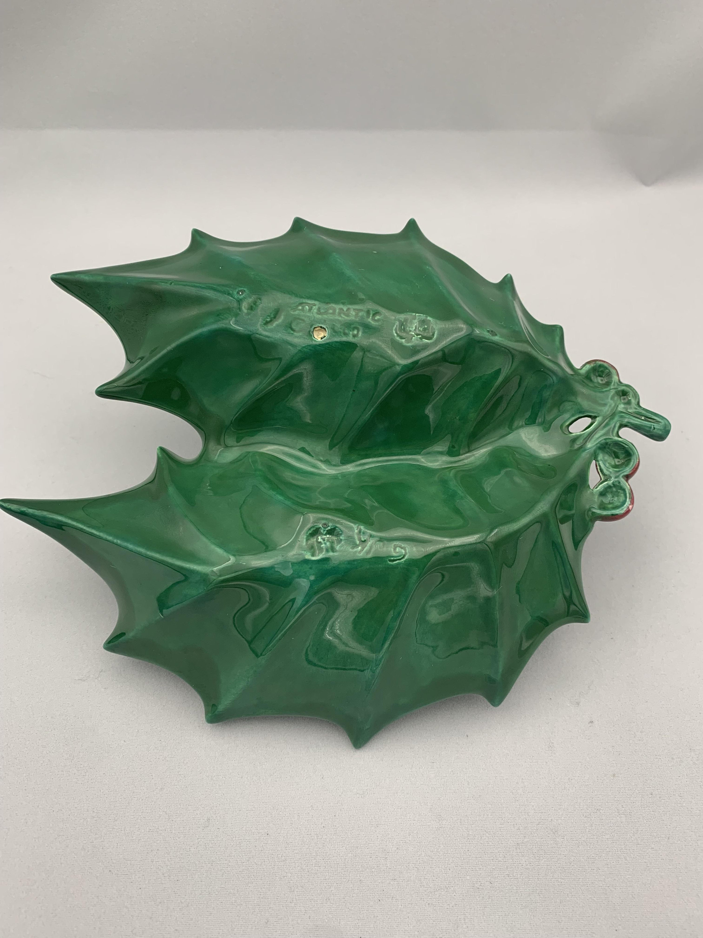 VINTAGE Atlantic Ceramic Holly Candy Dish - Etsy