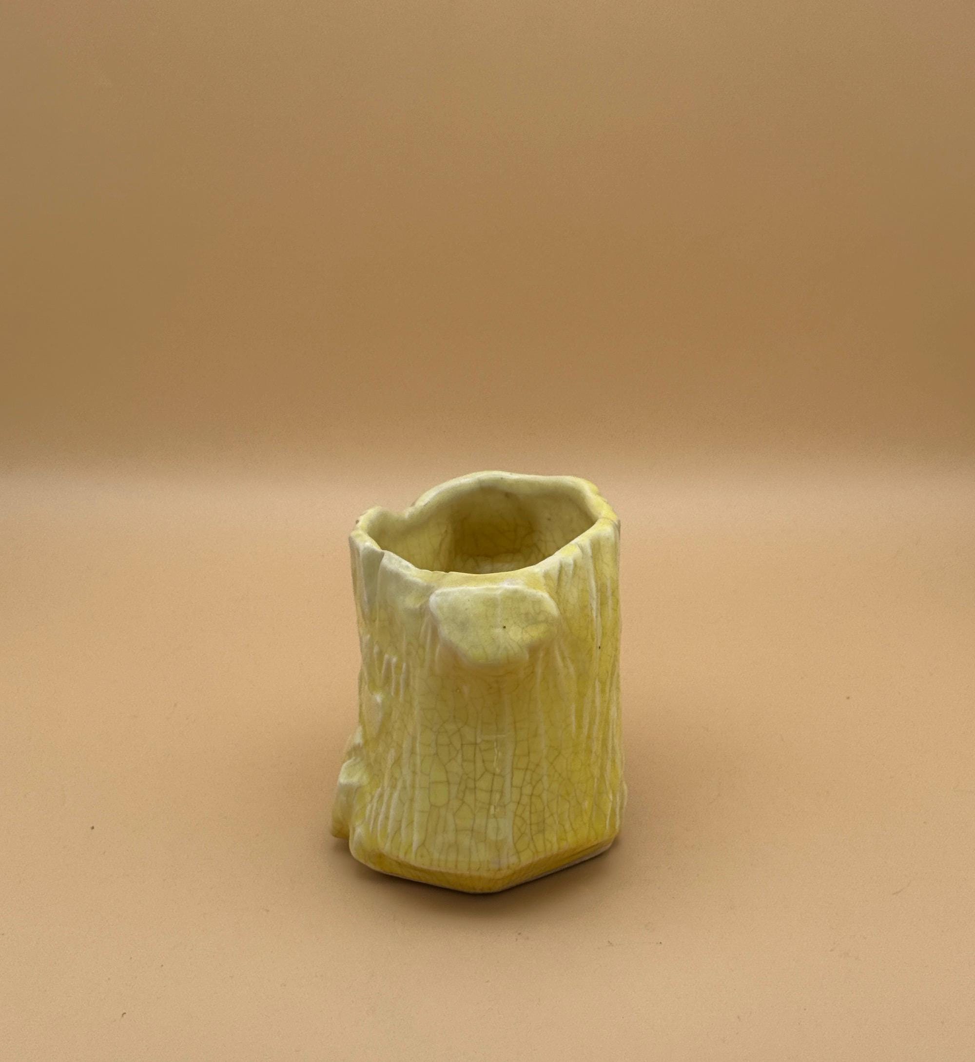 1940s Mccoy Pottery VINTAGE Yellow Tree Stump Ceramic Planter | Pot - Etsy