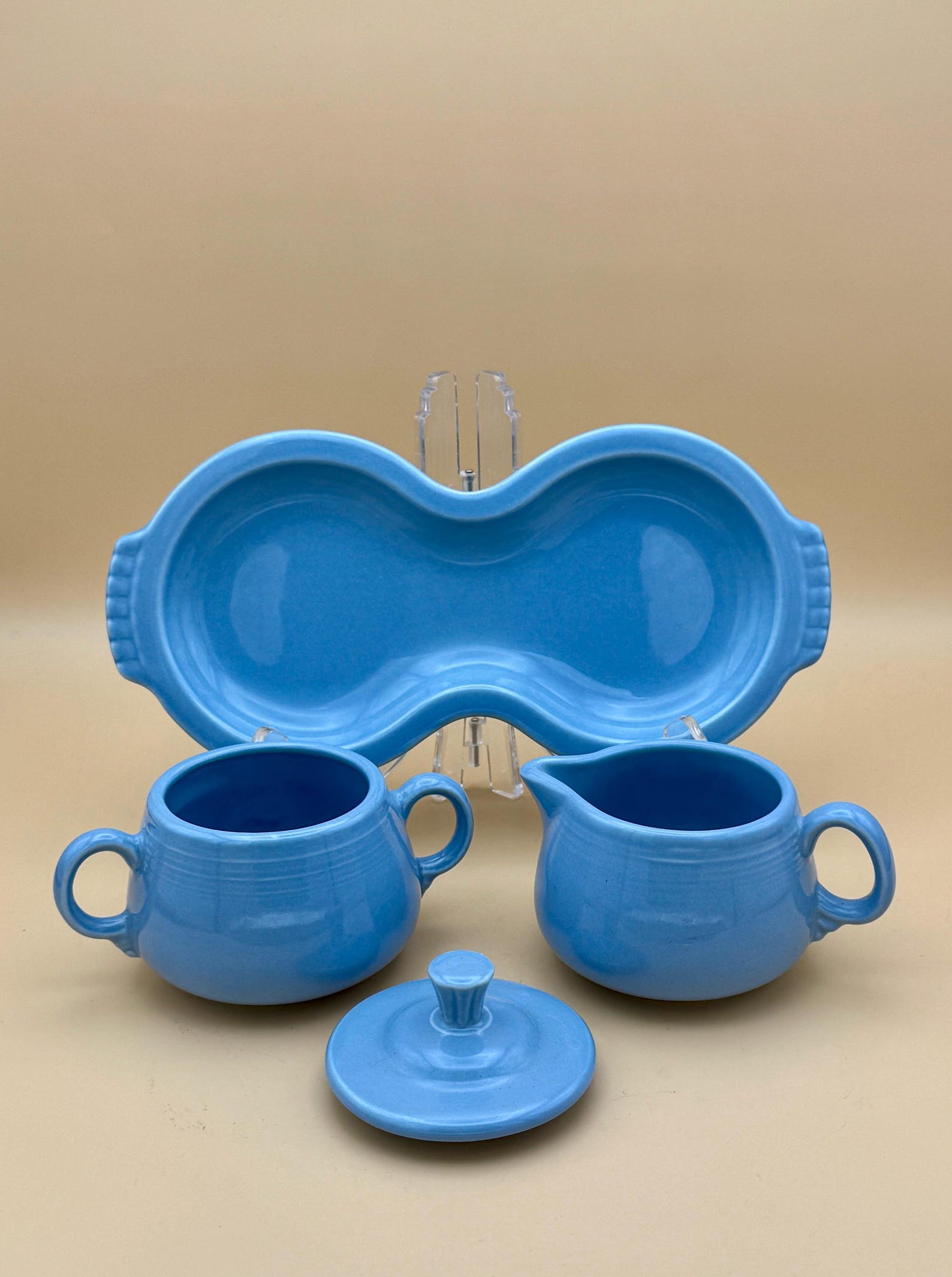 Homer Laughlin Fiestaware Periwinkle Blue Creamer & Sugar Bowl Set - Etsy