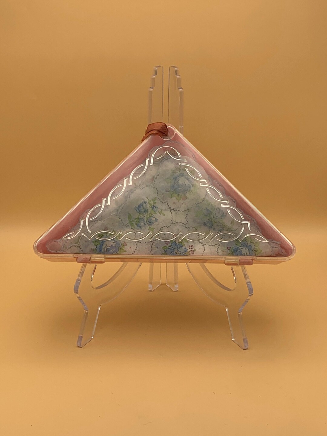 VINTAGE Hommer USA Pink & White Marble Hanky Box W/ Five Hankies - Etsy