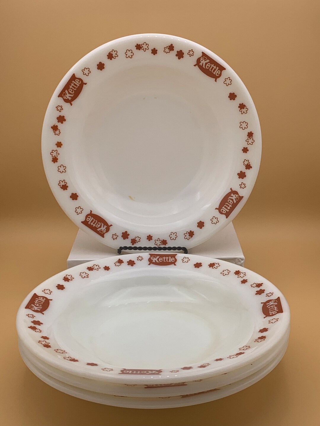 VINTAGE Set of Four Pyrex Kettle Restaurant Branded Bowls - Etsy