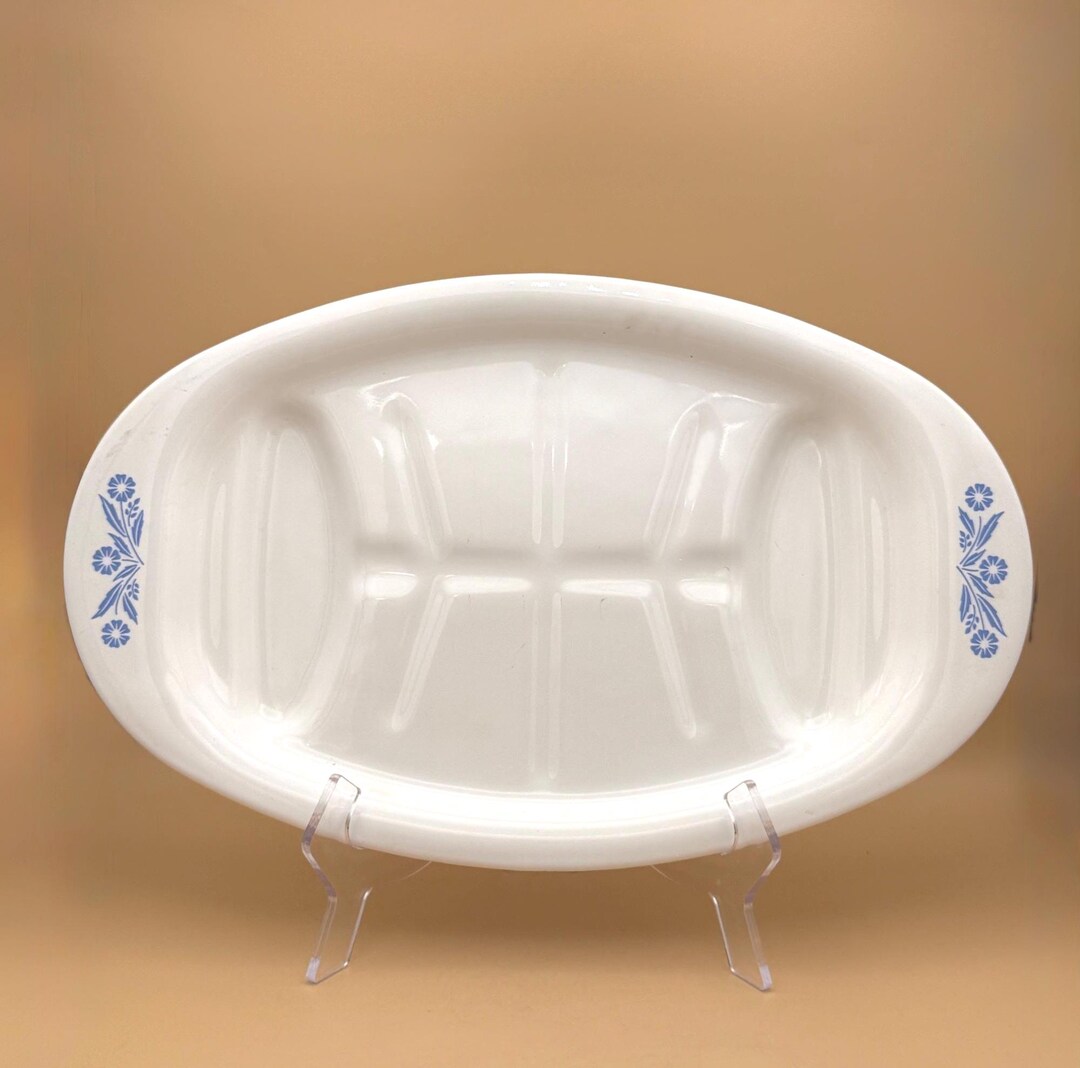 Corning Ware VINTAGE P-19 Platter | 16.5" Blue Cornflower Oval MCM ...