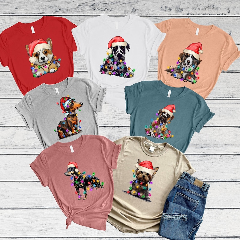 Dog Tshirts for Christmas - Etsy