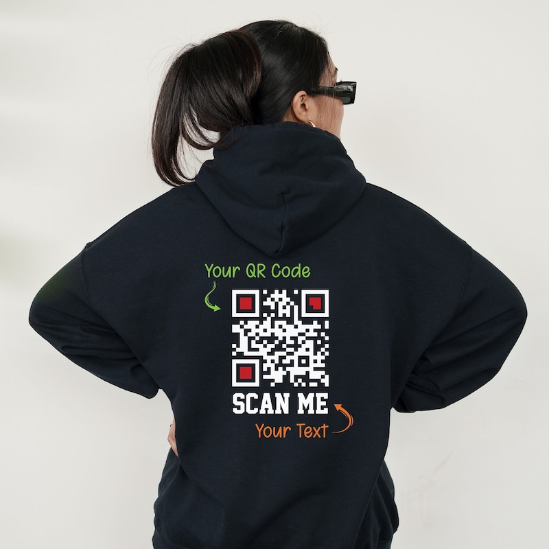 Custom Qr Code Hoodie - Etsy