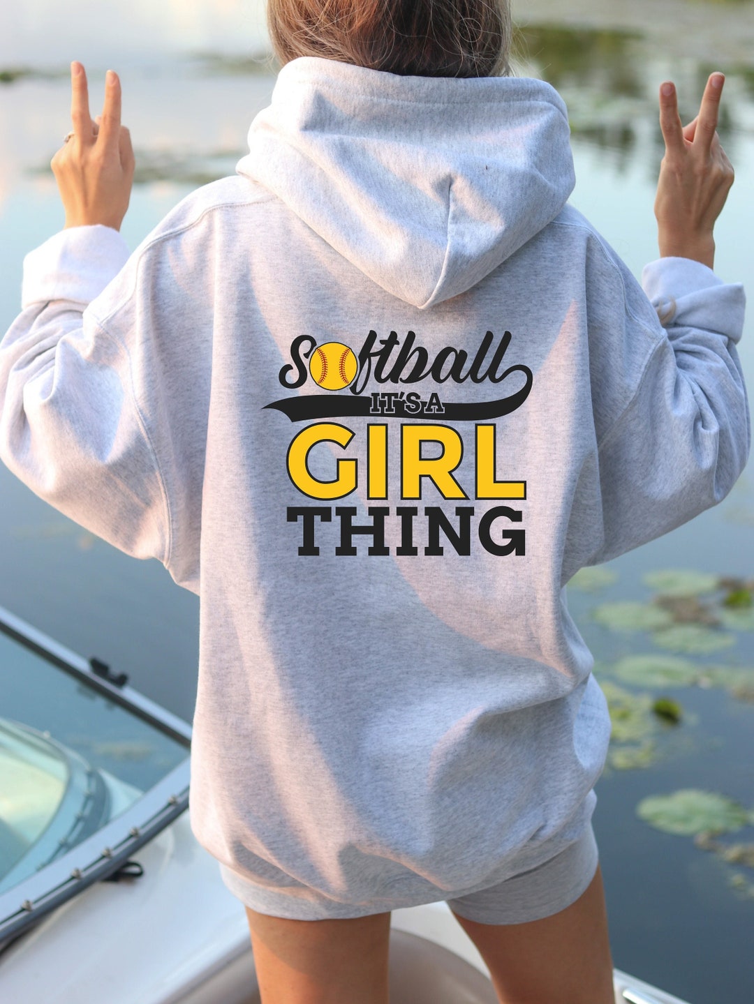 Softball It's A Girl Thing Hoodie, Softball Hoodie, Matching Day Hoodie ...